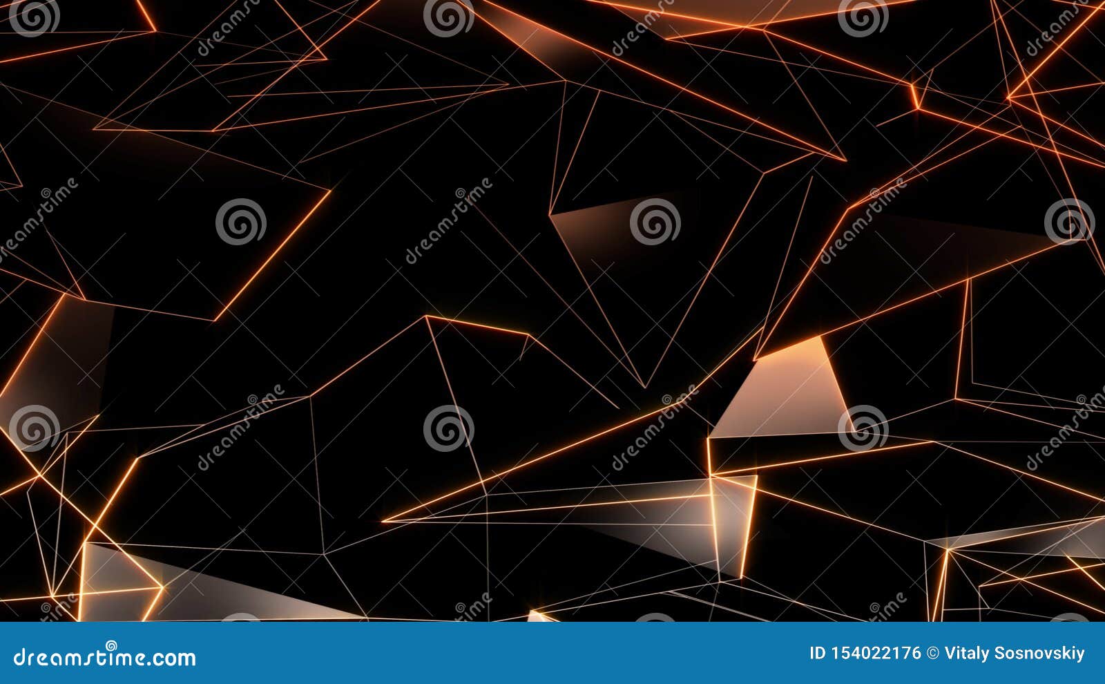 3d Rendering Background Of Abstract Geometric Triangles Stock