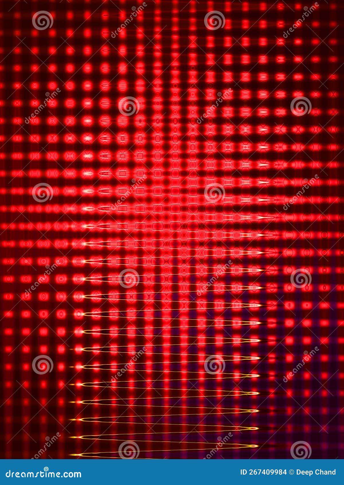 3D Rendering of an Abstract Bright Red Wavy Psychedelic Background ...