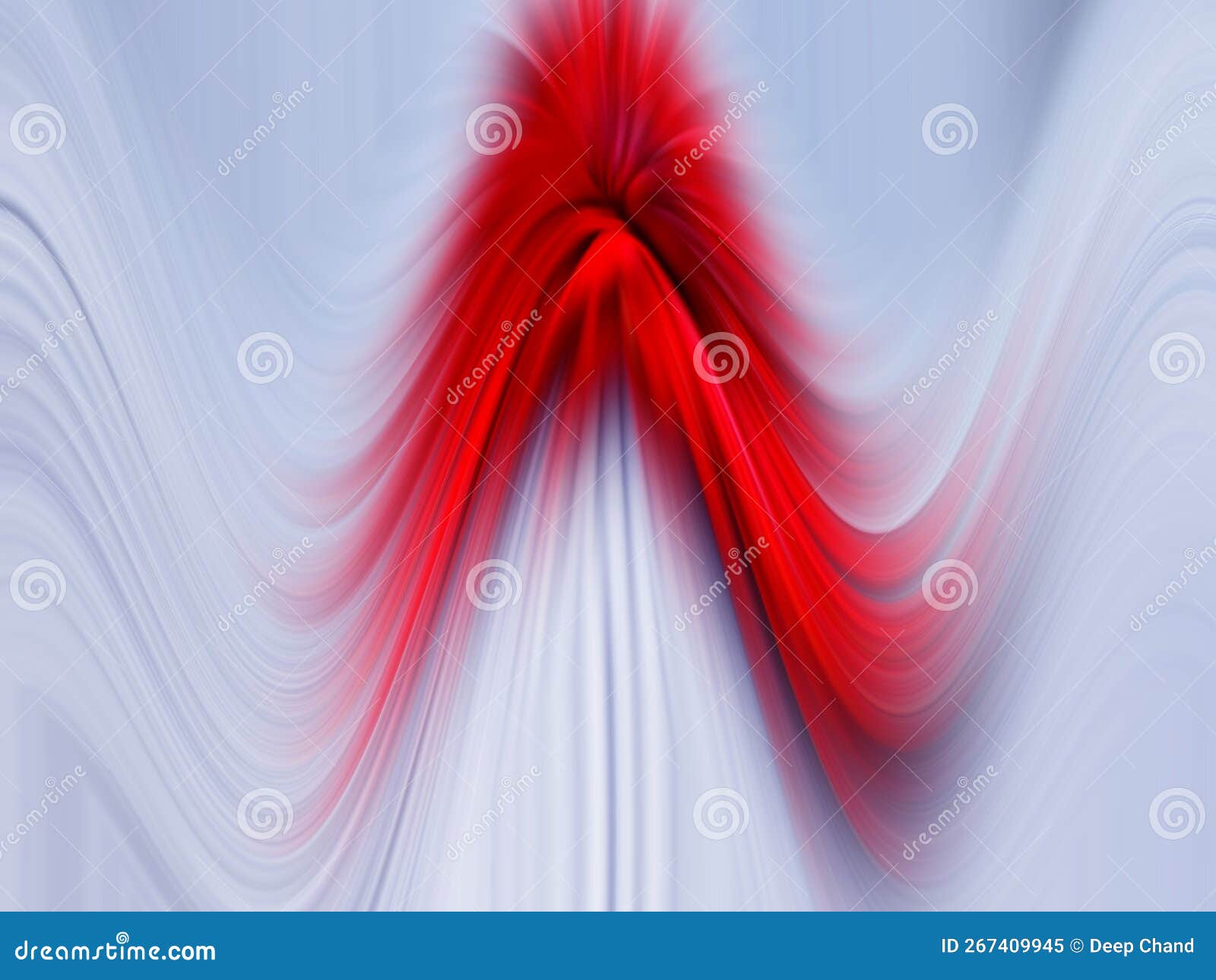 3D Rendering of an Abstract Bright Red and White Wavy Background Stock ...