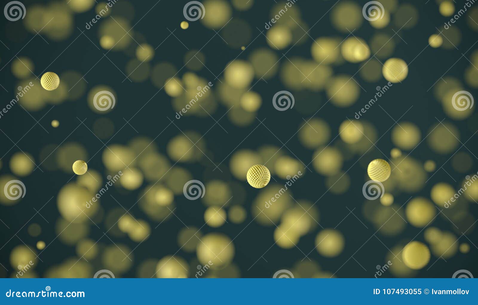 Abstract Chaotic Flying Particle Grid Spheres Stock Image ...