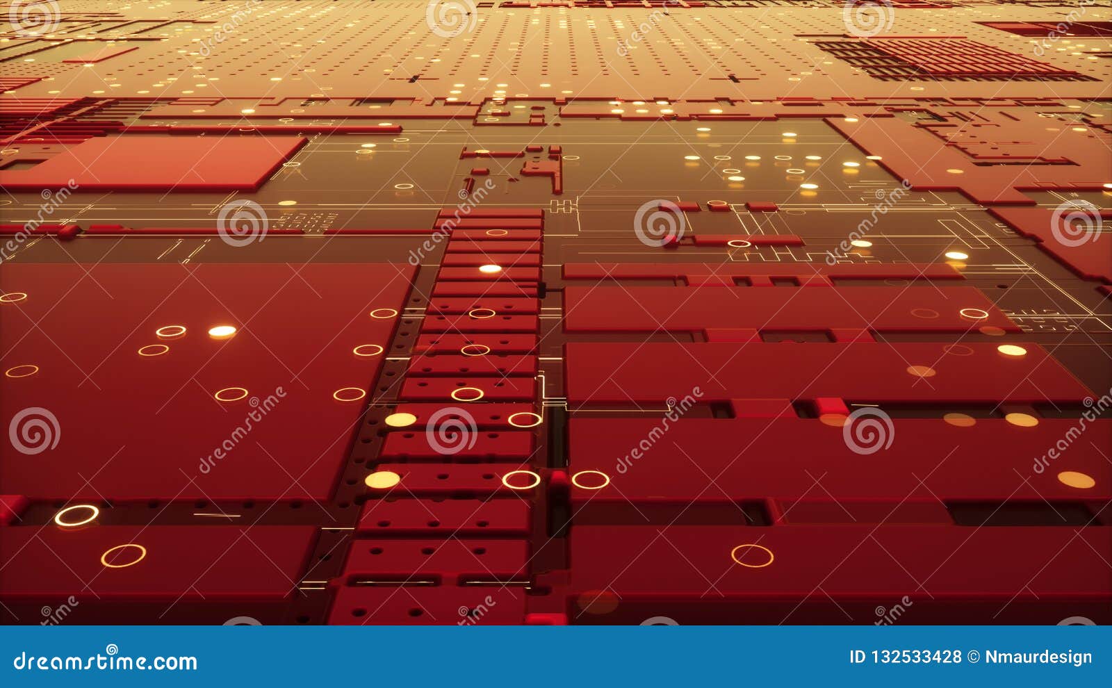 3d Rendering of Abstract Circuit Board Stock Photo - Image of board ...