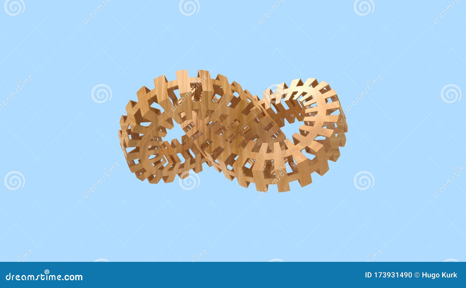 3D Rendering of an Abstract Complex Infinity Shape Isolated Stock ...