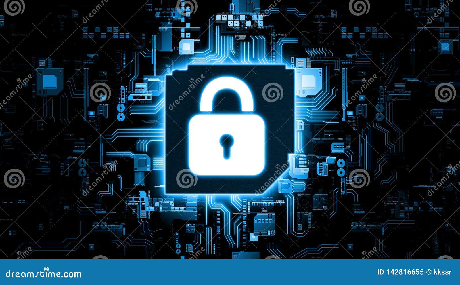 3D Rendering of Abstract Concept of Global Internet Security Using ...