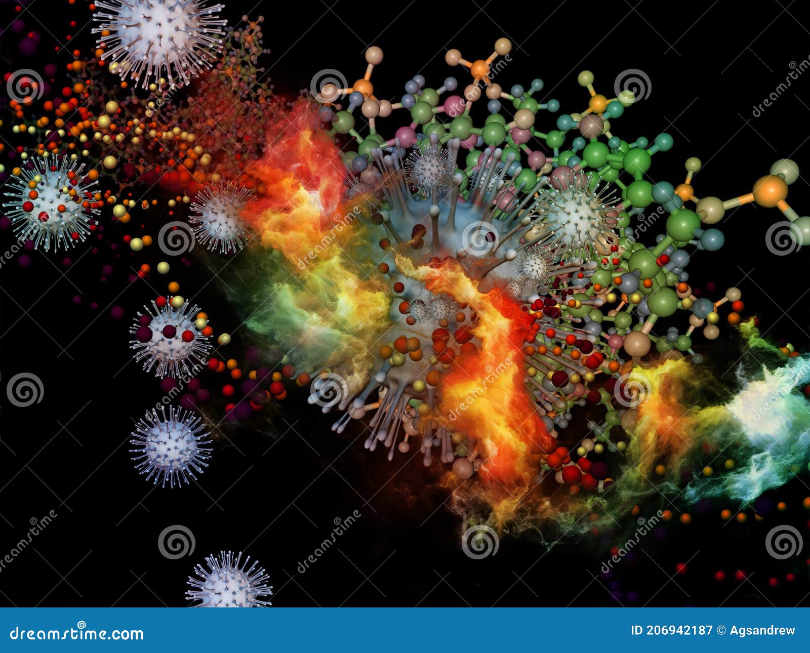 Viral Reality stock illustration. Illustration of micro - 206942187