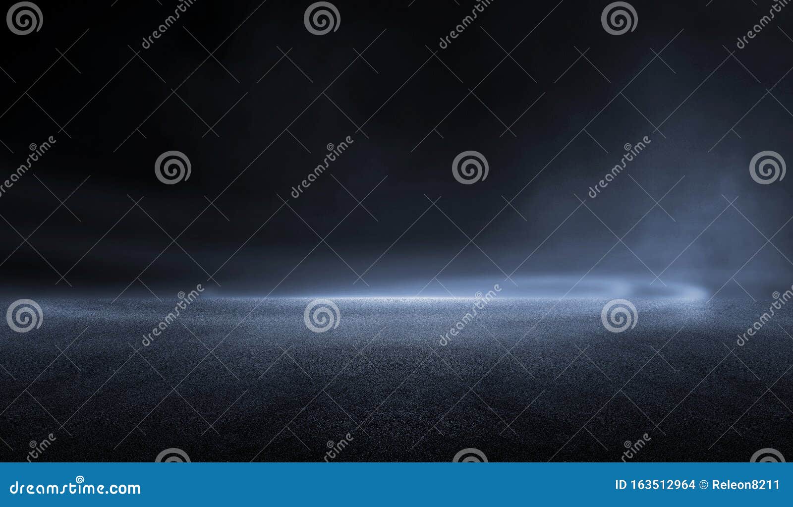 3D Rendering Abstract Dark Night Creative Blurry Outdoor Asphalt ...