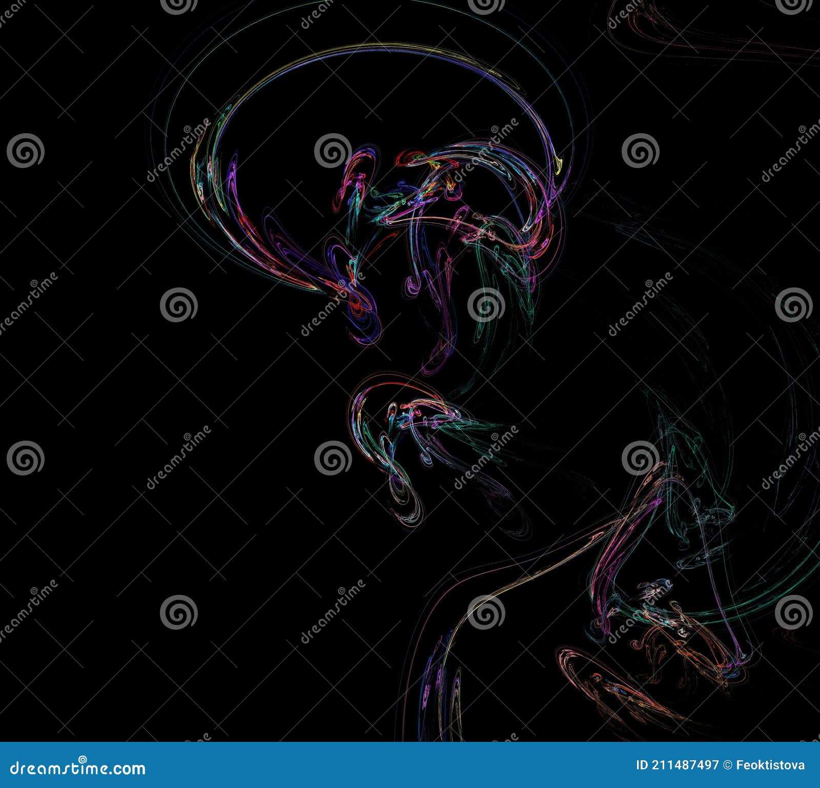 3D Rendering Abstract Digital Background. Fractal a Never-ending ...