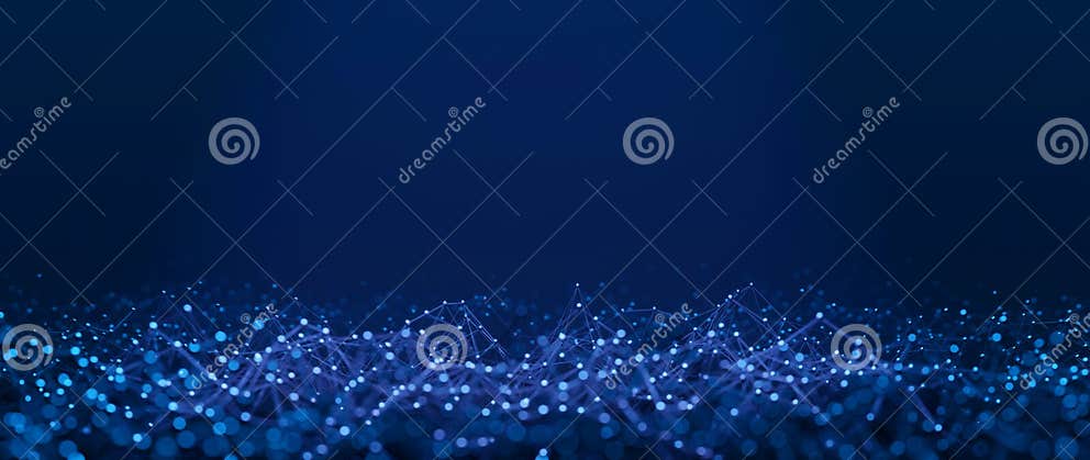 Abstract Digital Wave Geometry, Plexus Grid Dot Style. for Big Data ...