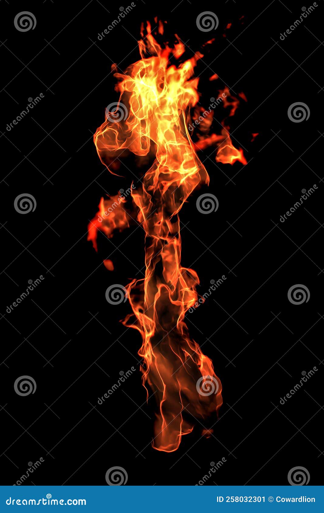 3D Rendering of an Abstract Free Form Hot Fire Plasma Flame Stock ...