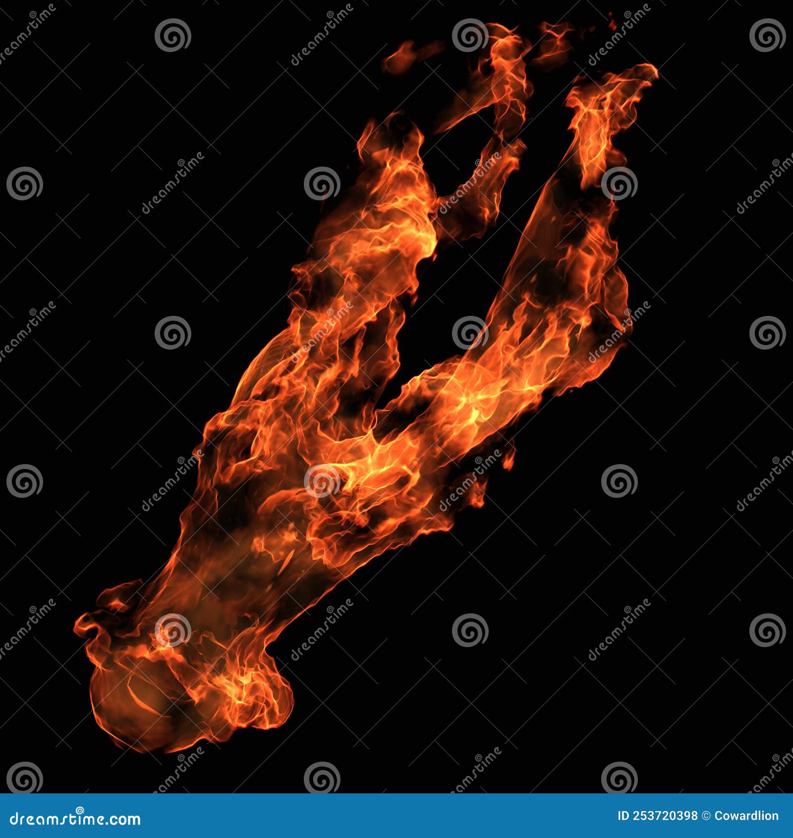 3D Rendering of an Abstract Free Form Hot Plasma Fire Flame Stock ...