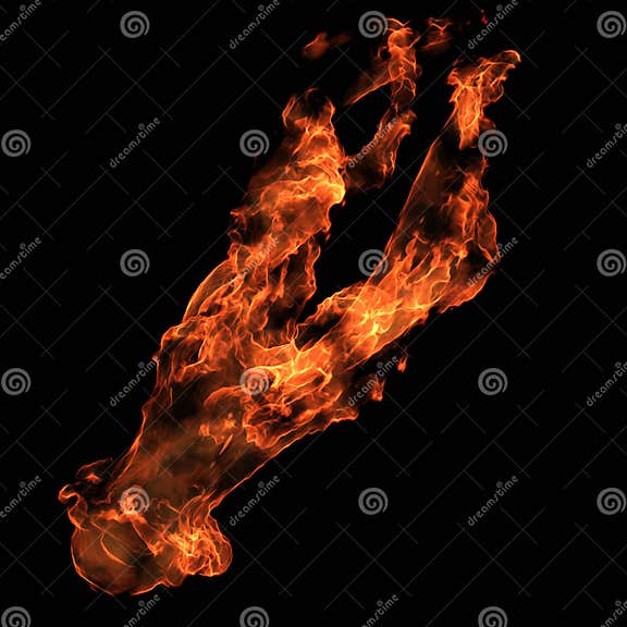 3D Rendering of an Abstract Free Form Hot Plasma Fire Flame Stock ...