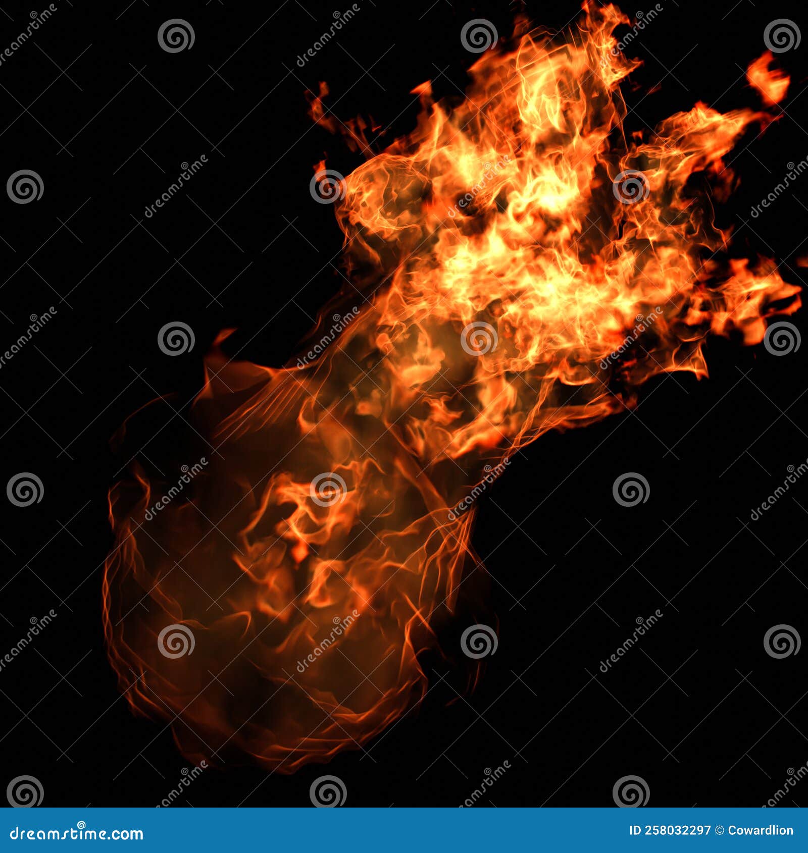 3D Rendering of an Abstract Free Form Hot Plasma Fire Flame Stock ...