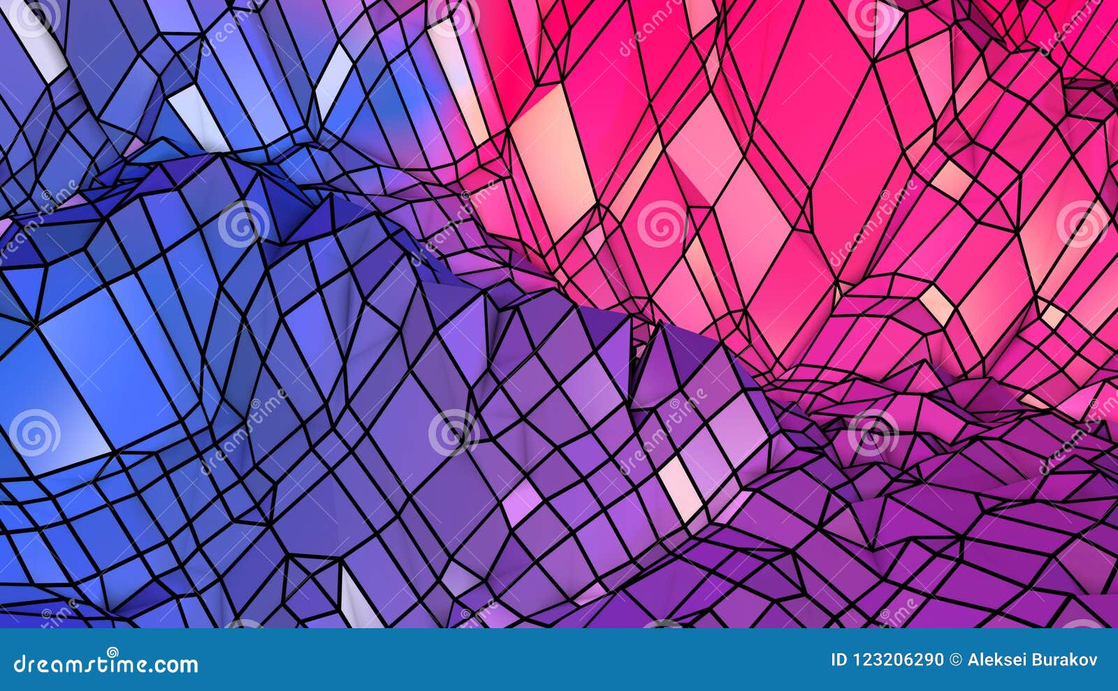 3d Rendering Abstract Geometric Background with Modern Gradient Colors ...