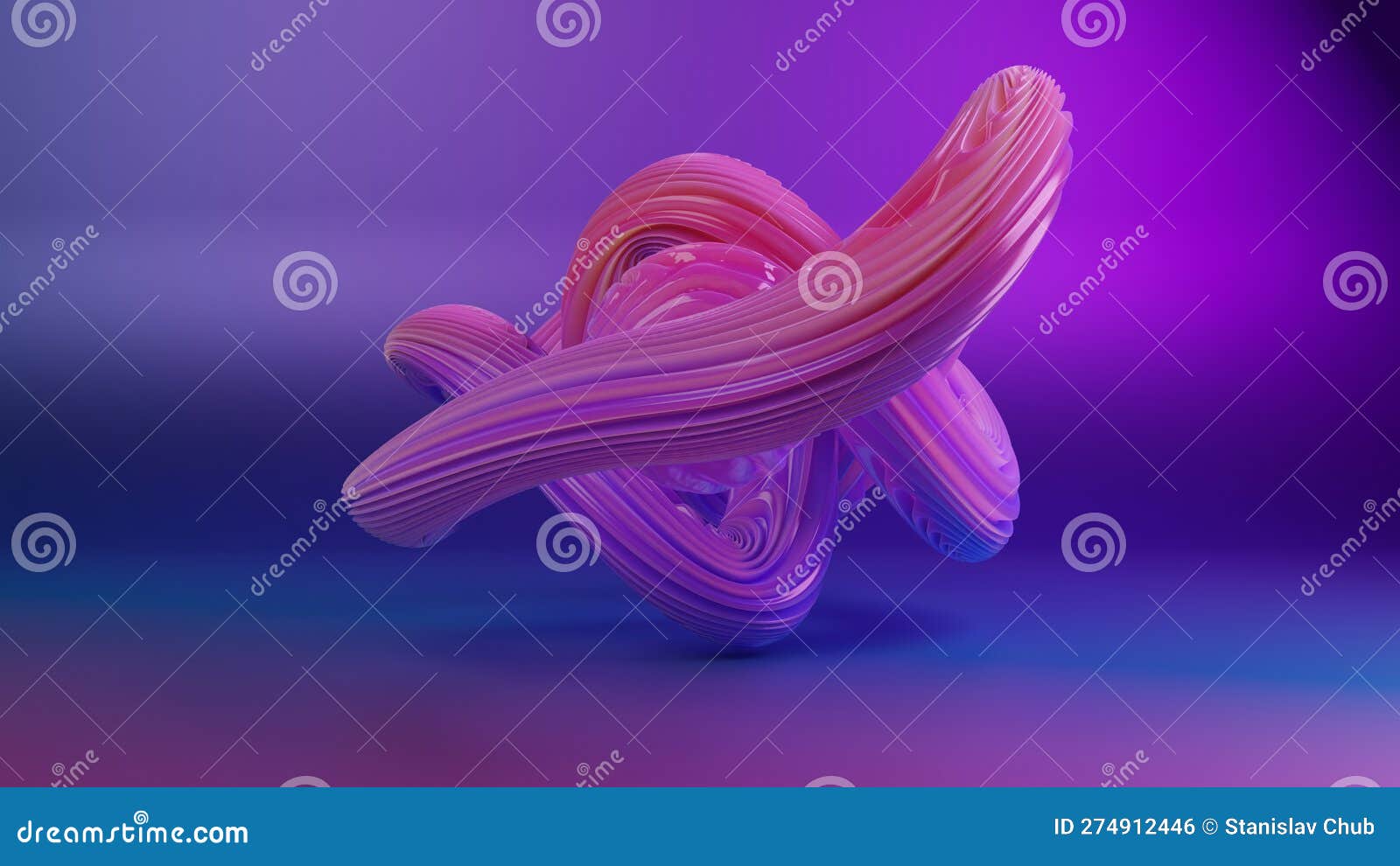 3d Rendering of an Abstract Gradient Background and a Fantastic Elegant ...