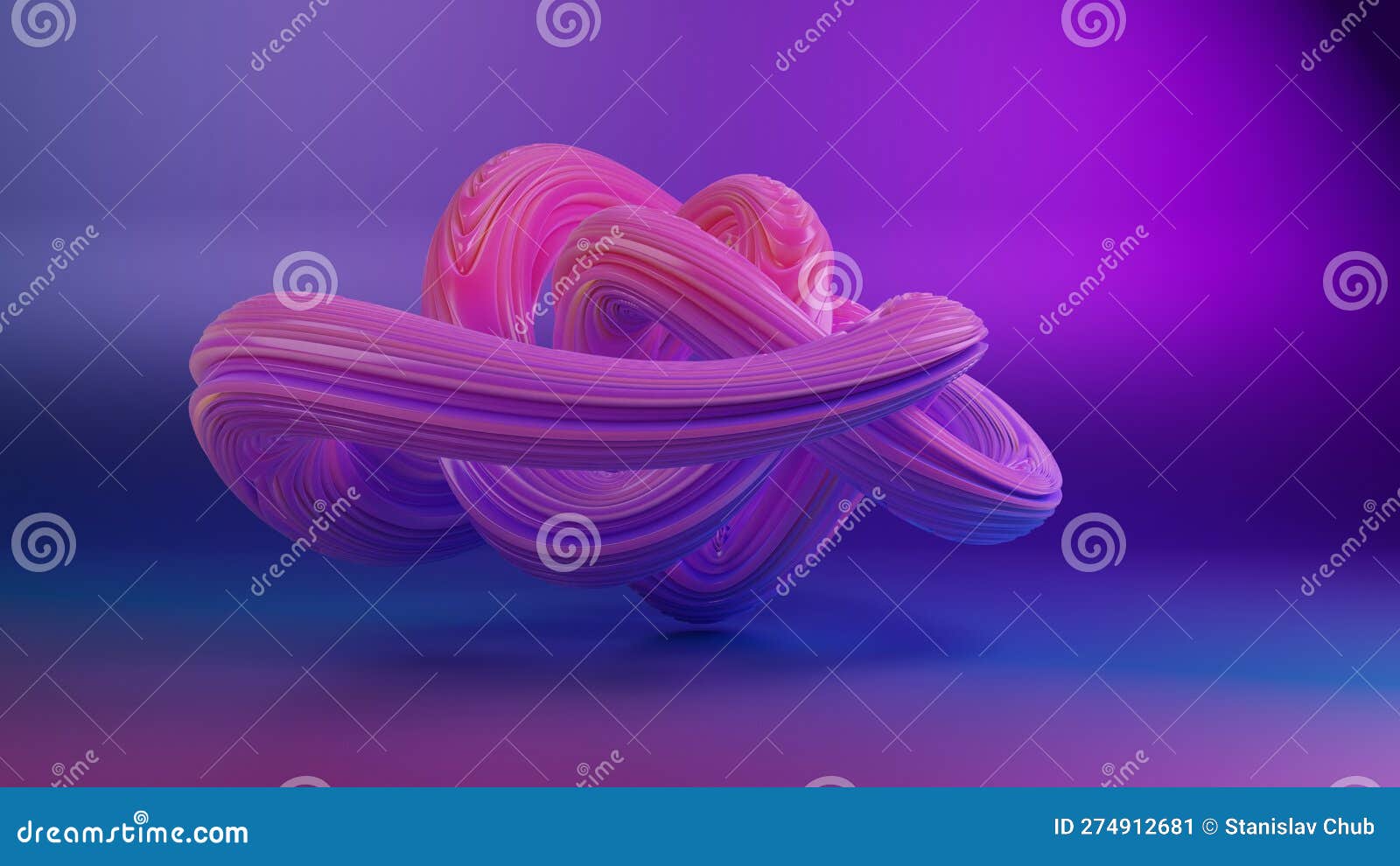 3d Rendering of an Abstract Gradient Background and a Fantastic Elegant ...