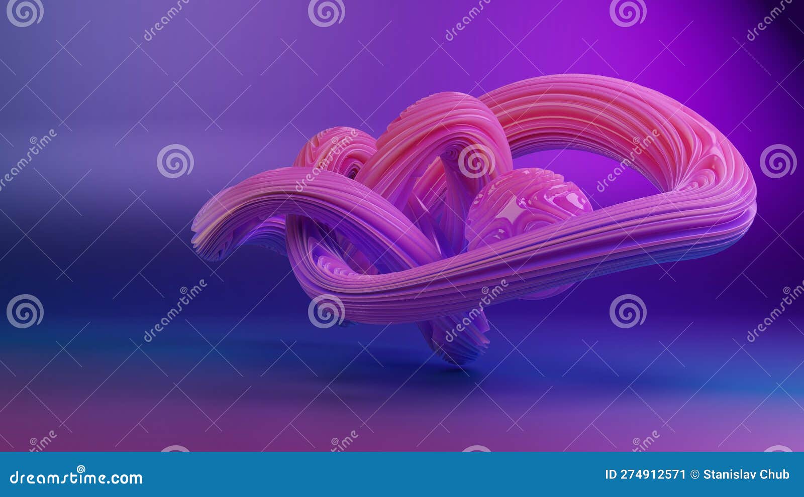 3d Rendering of an Abstract Gradient Background and a Fantastic Elegant ...