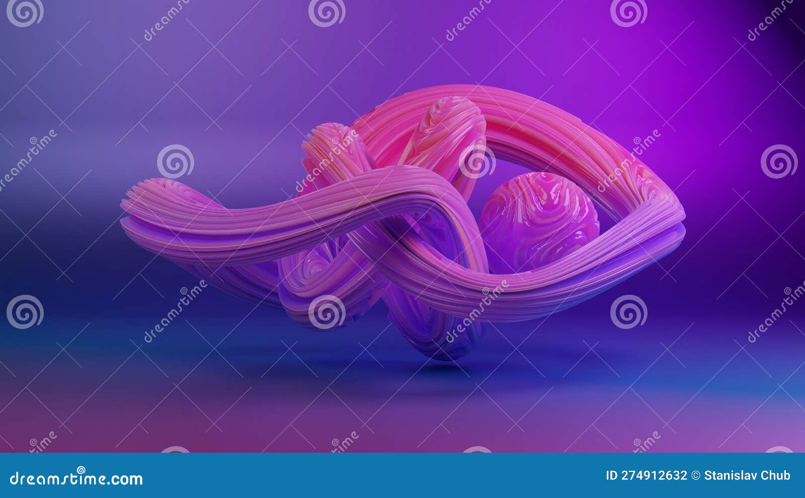 3d Rendering of an Abstract Gradient Background and a Fantastic Elegant ...