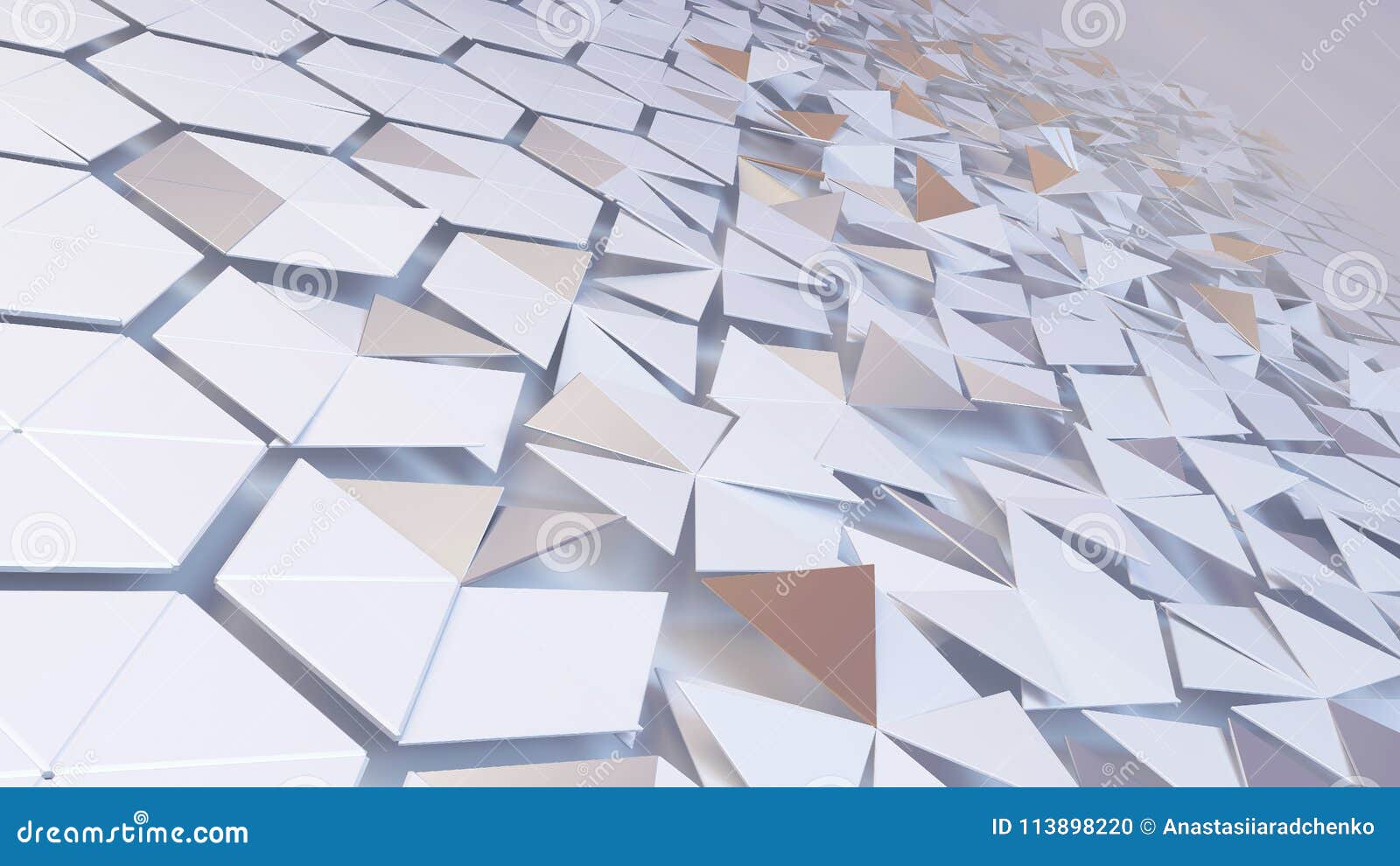 Scattered Hexagon Geometric Perspective Grid Stock Illustration ...