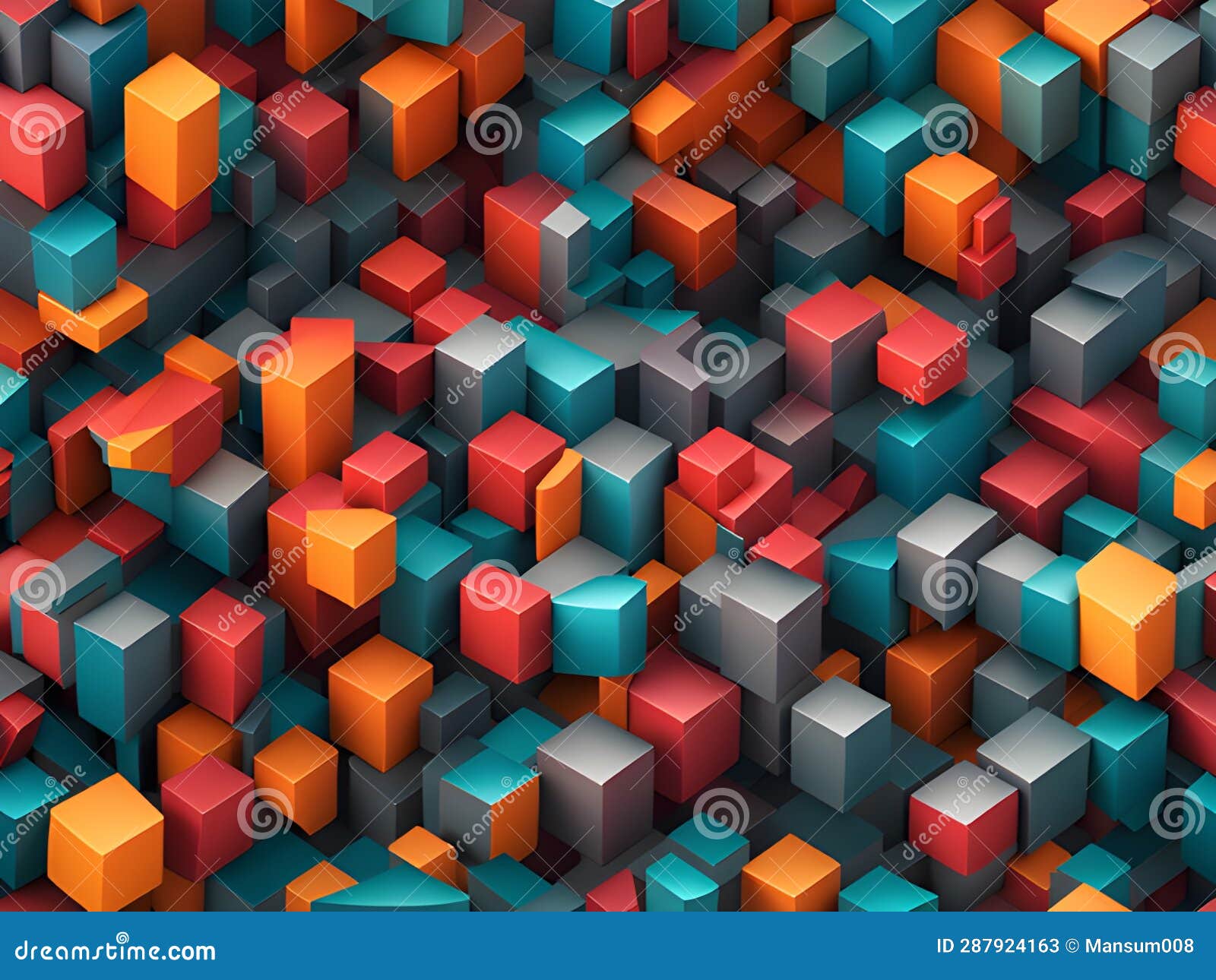 3d Rendering of Abstract Illustration of Colorful Blocks, Ai Generated ...