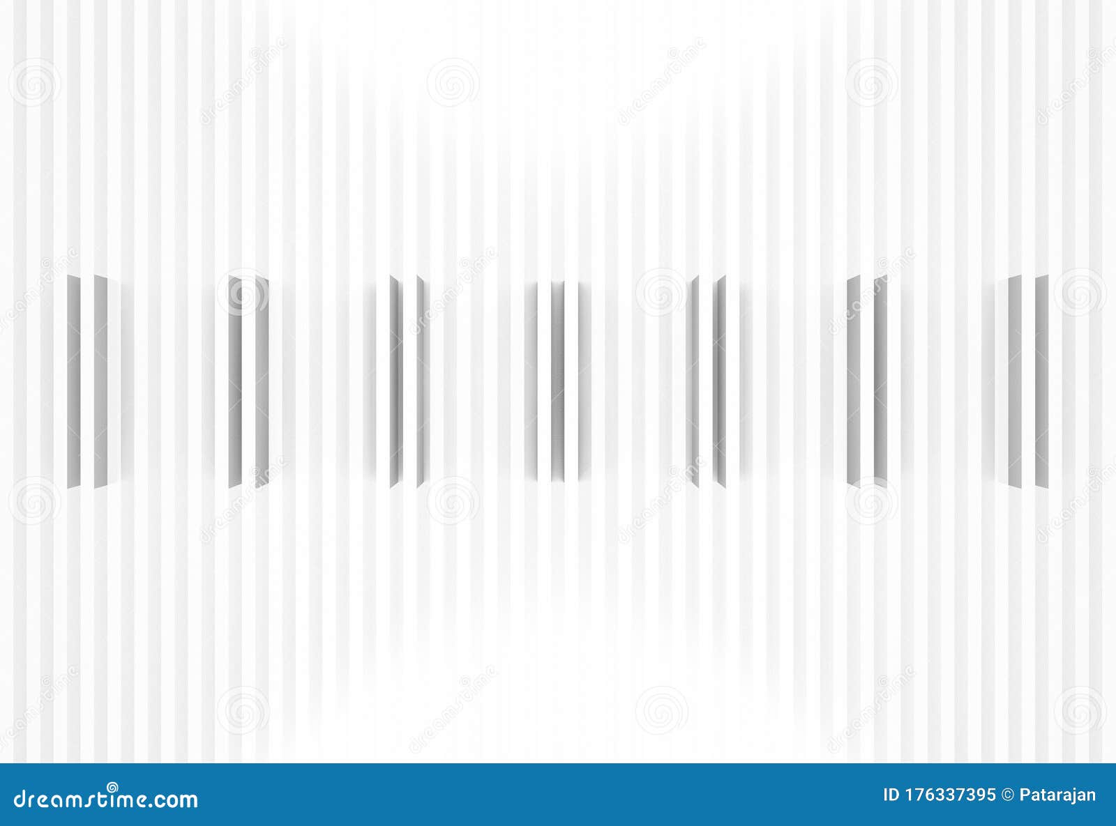 3d Rendering. Abstract Modern White Long Bars Panel Wall Design Vintage ...