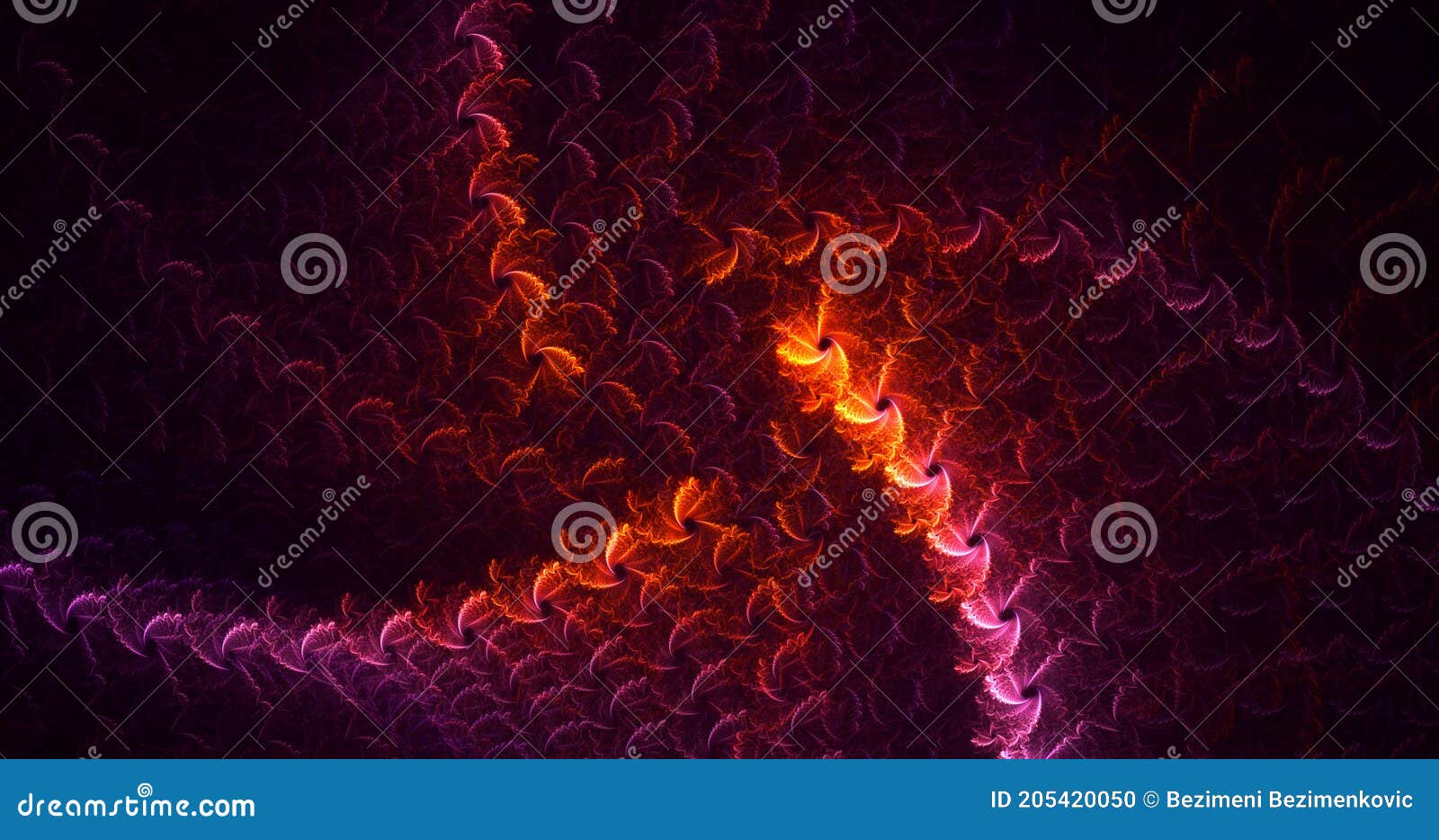 3D Rendering Abstract Multicolor Fractal Light Background Stock ...