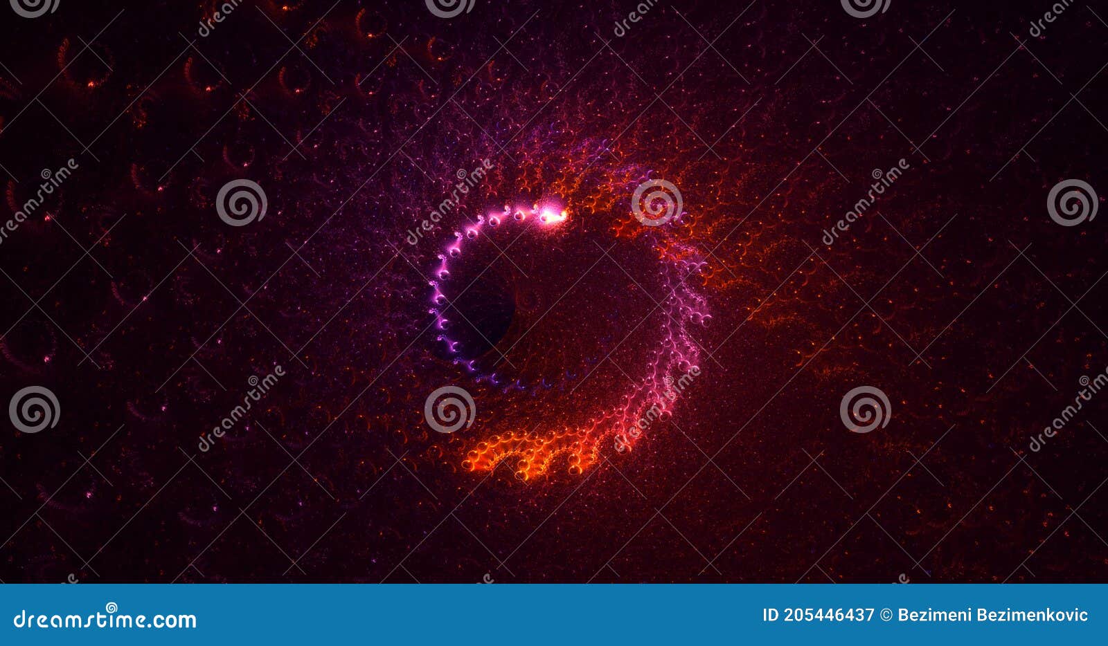 3D Rendering Abstract Multicolor Fractal Light Background Stock ...