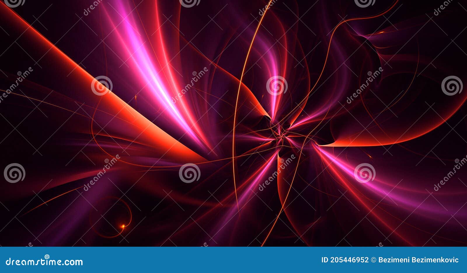 3D Rendering Abstract Multicolor Fractal Light Background Stock ...