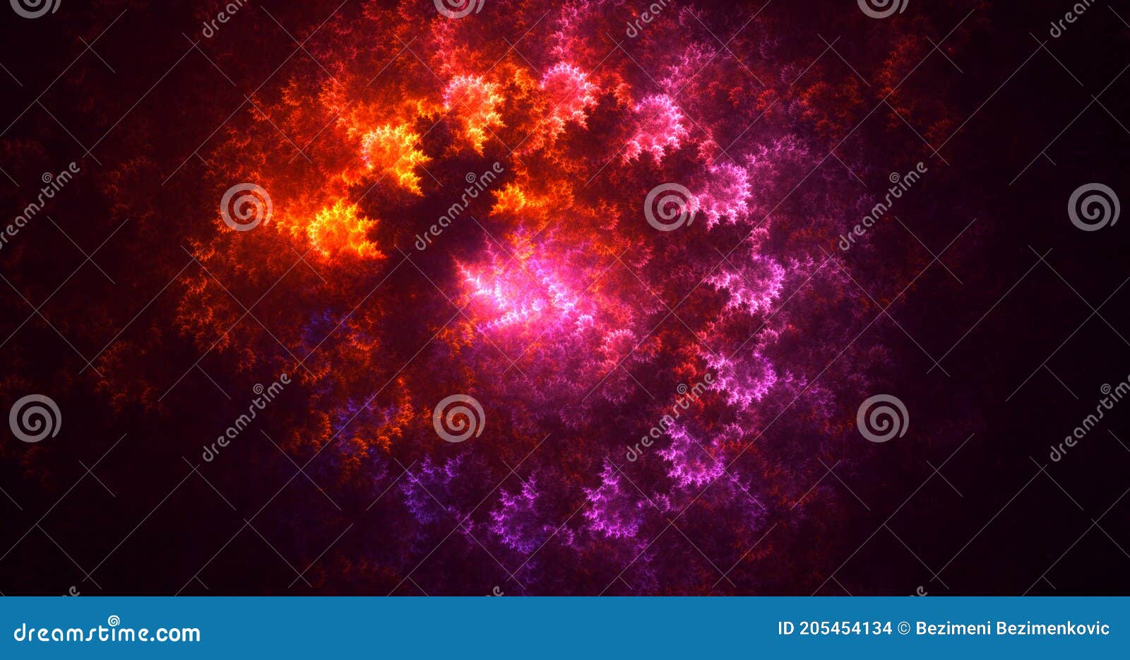 3D Rendering Abstract Multicolor Fractal Light Background Stock ...