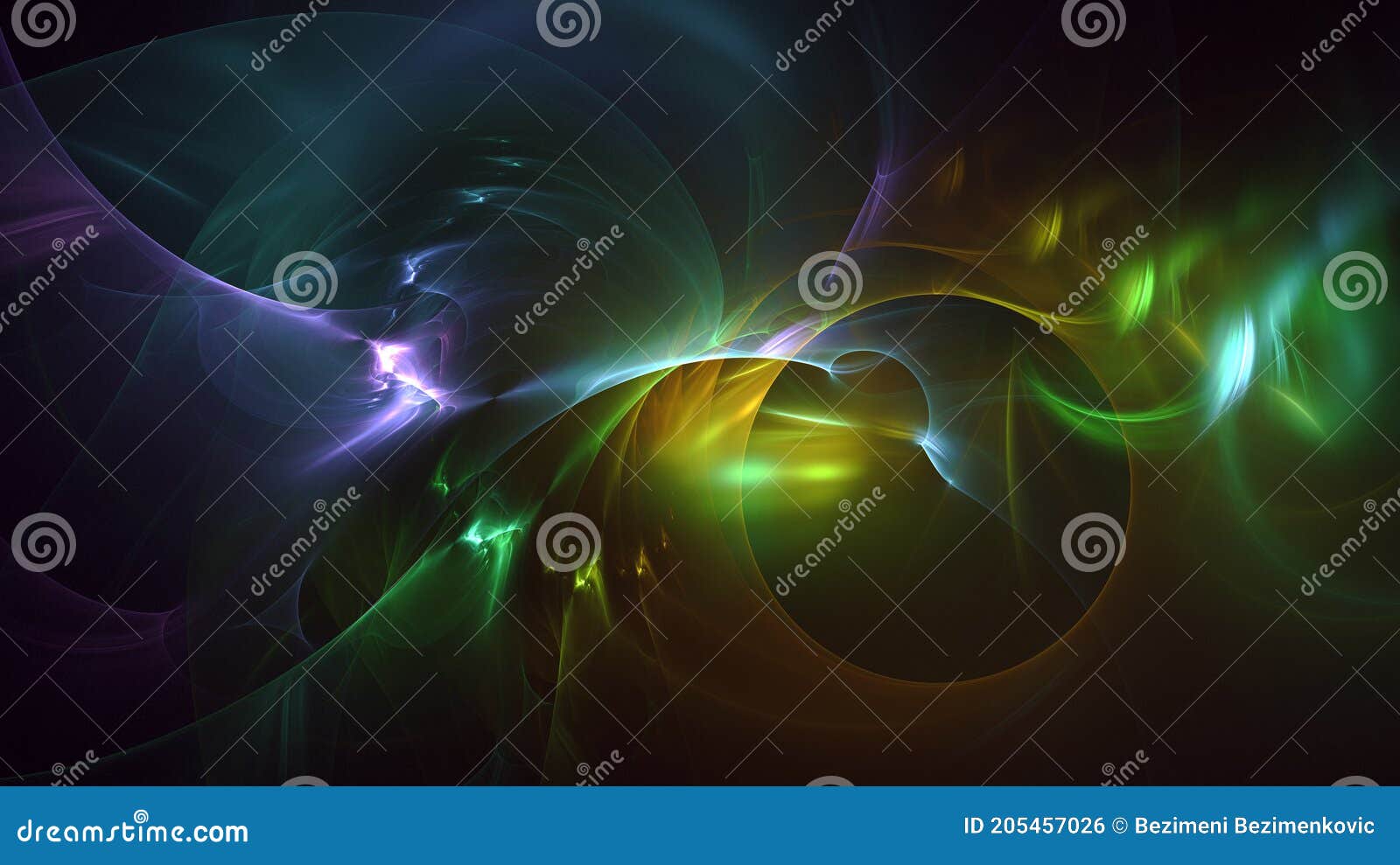 3D Rendering Abstract Multicolor Fractal Light Background Stock ...
