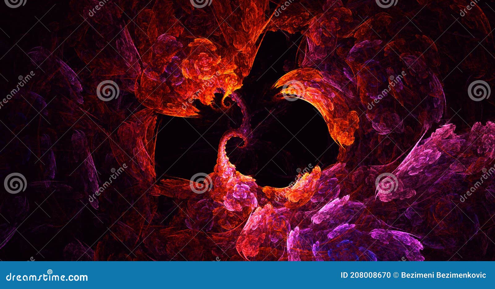 3D Rendering Abstract Multicolor Fractal Light Background Stock ...