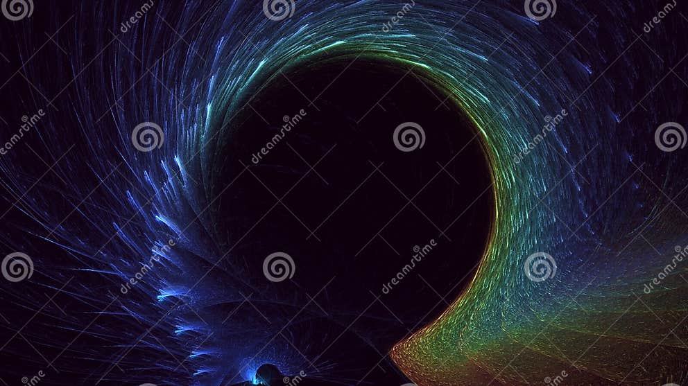 3D Rendering Abstract Multicolor Fractal Light Background Stock ...