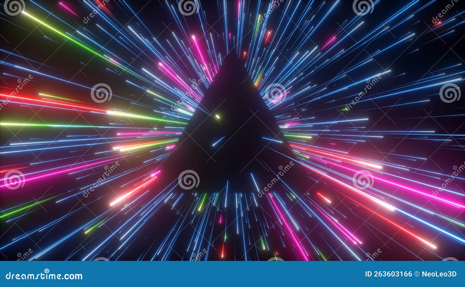 3d Rendering, Abstract Neon Background with Colorful Firework, Glowing ...