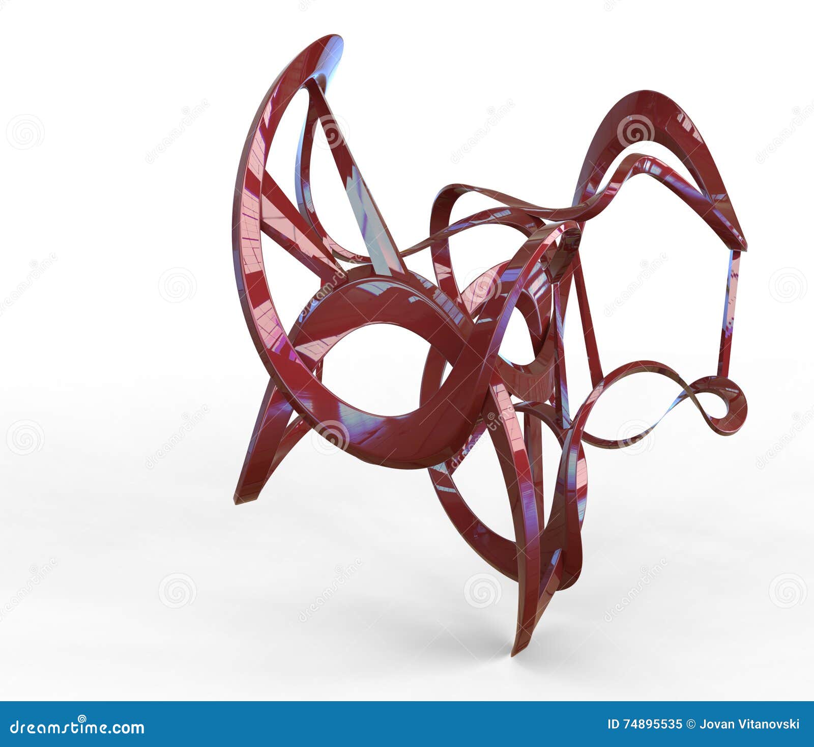 3d Rendering of Abstract Organic Looking Geometry Forms Stock ...