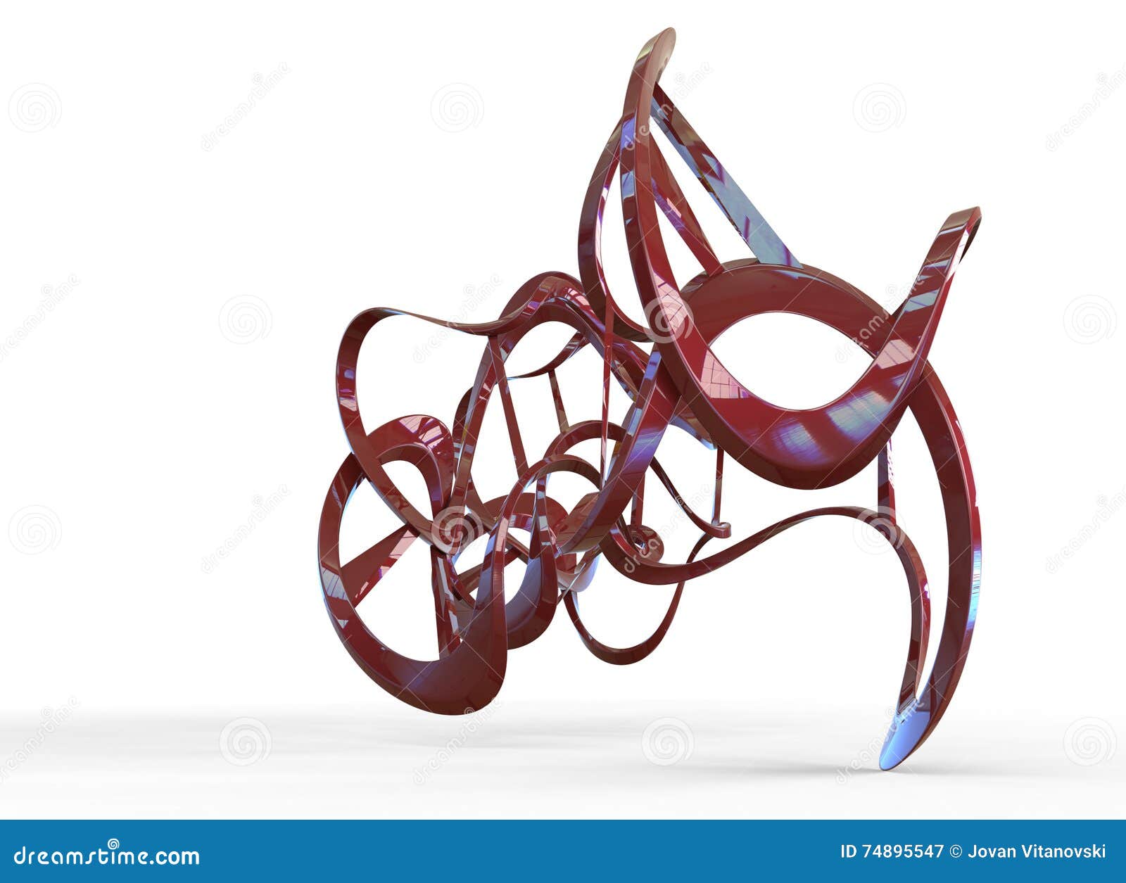 3d Rendering of Abstract Organic Looking Geometry Forms Stock ...
