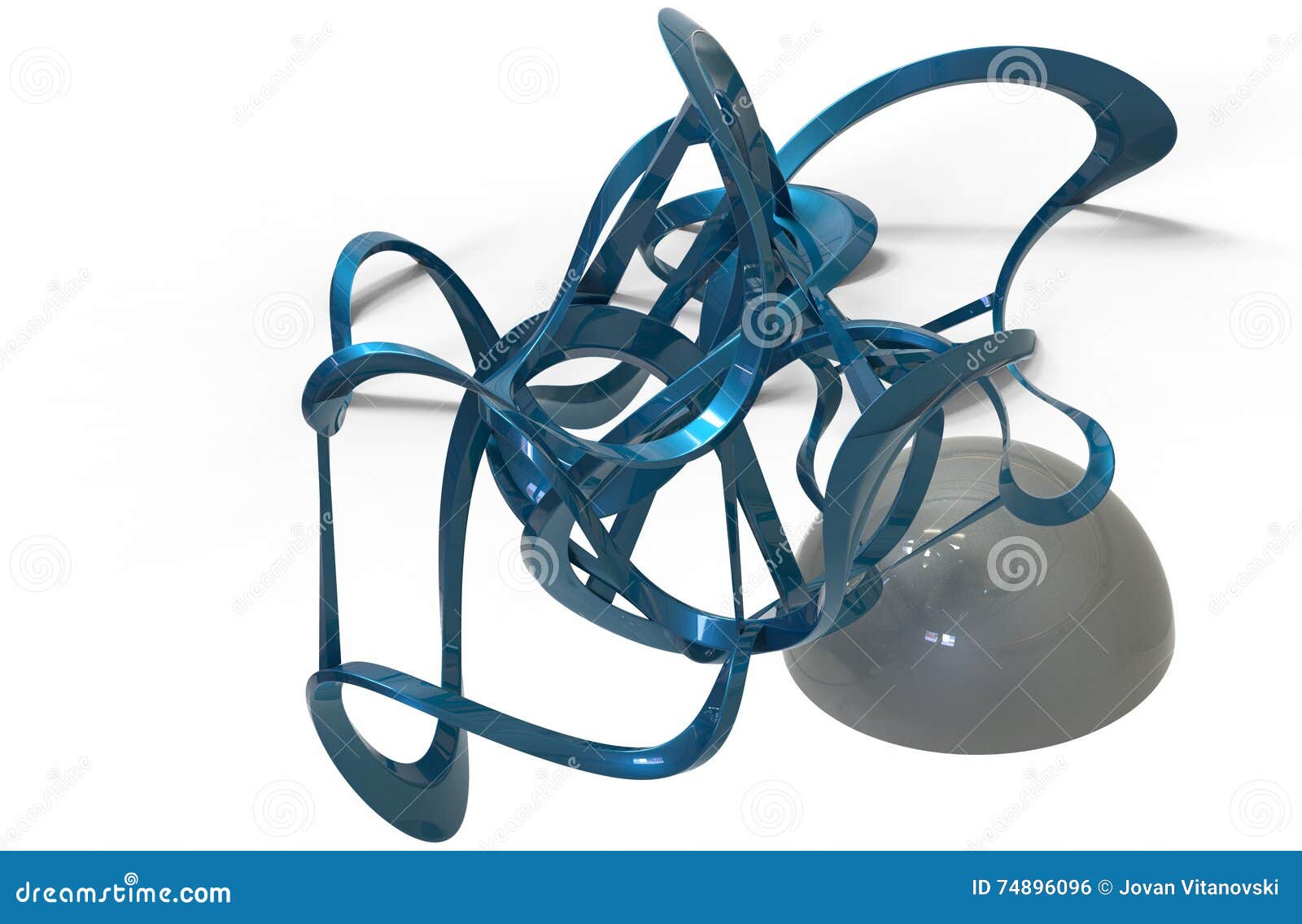 3d Rendering of Abstract Organic Looking Geometry Forms Stock ...