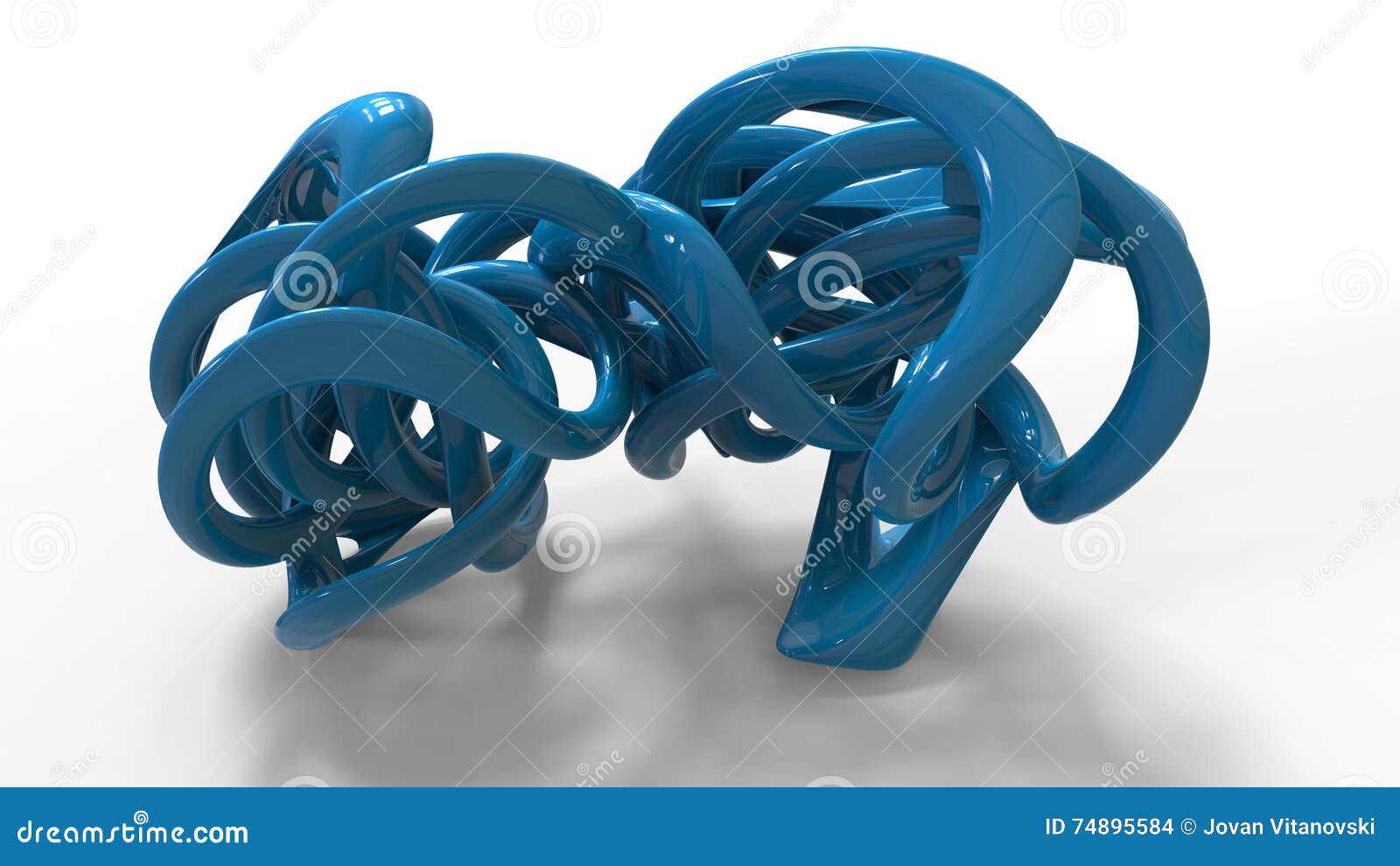 3d Rendering of Abstract Organic Looking Geometry Forms Stock ...