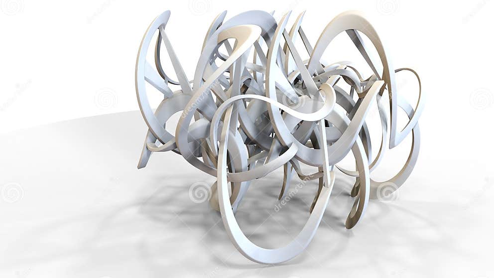 3d Rendering of Abstract Organic Looking Geometry Forms Stock ...