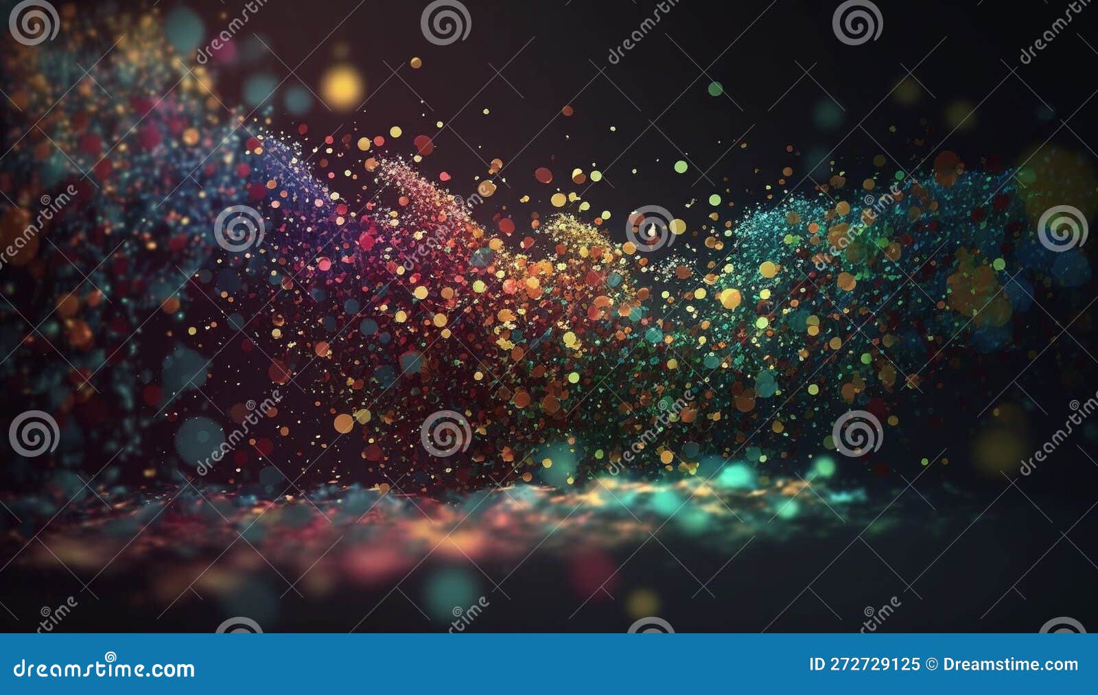 3d Rendering of Abstract Particles in Space with Depth of Field. Stock ...
