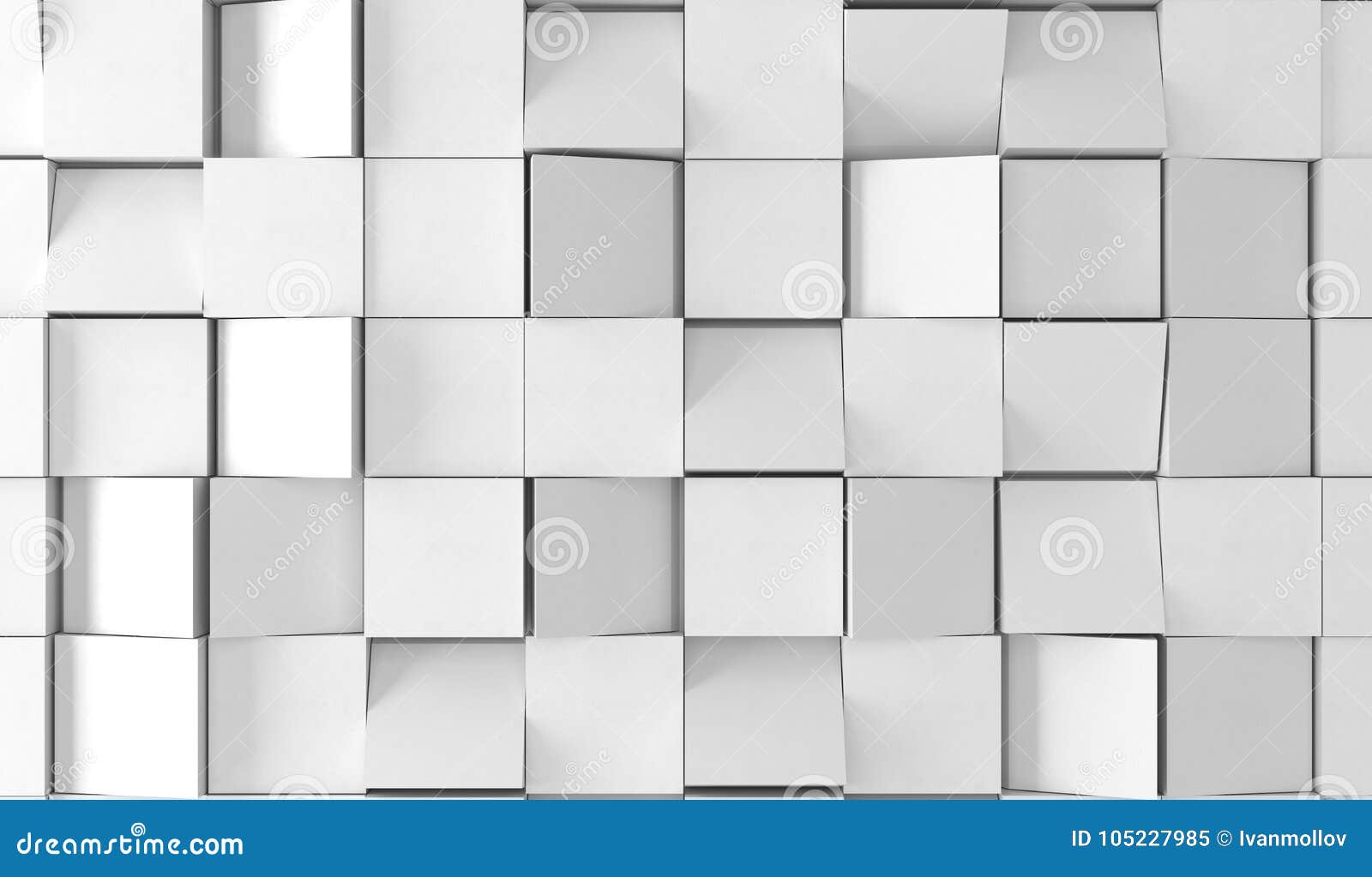 Abstract Plain White Boxes stock illustration. Illustration of interior ...