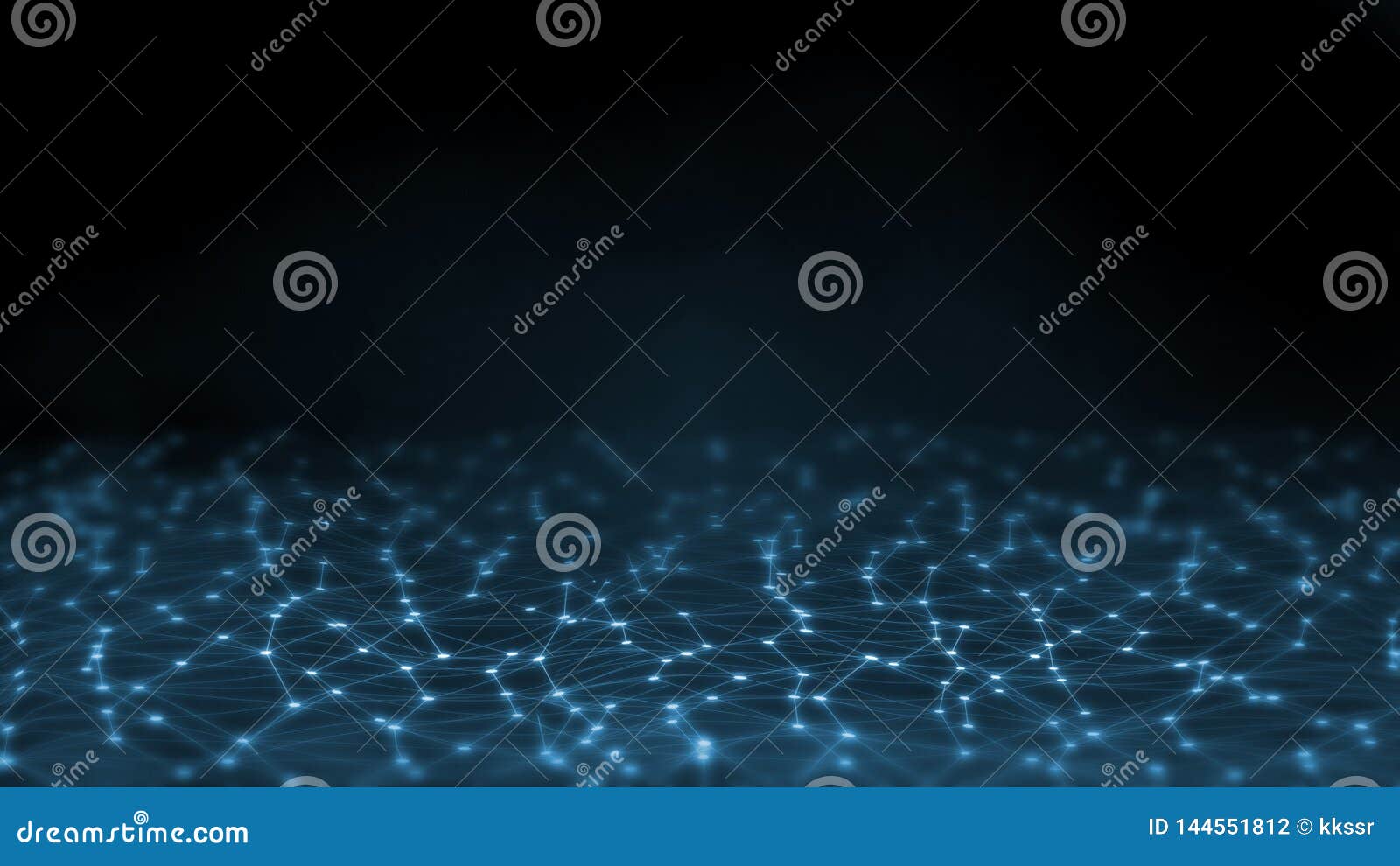 3D Rendering of Abstract Polygonal Geometry Grid Waves Selective Focus ...