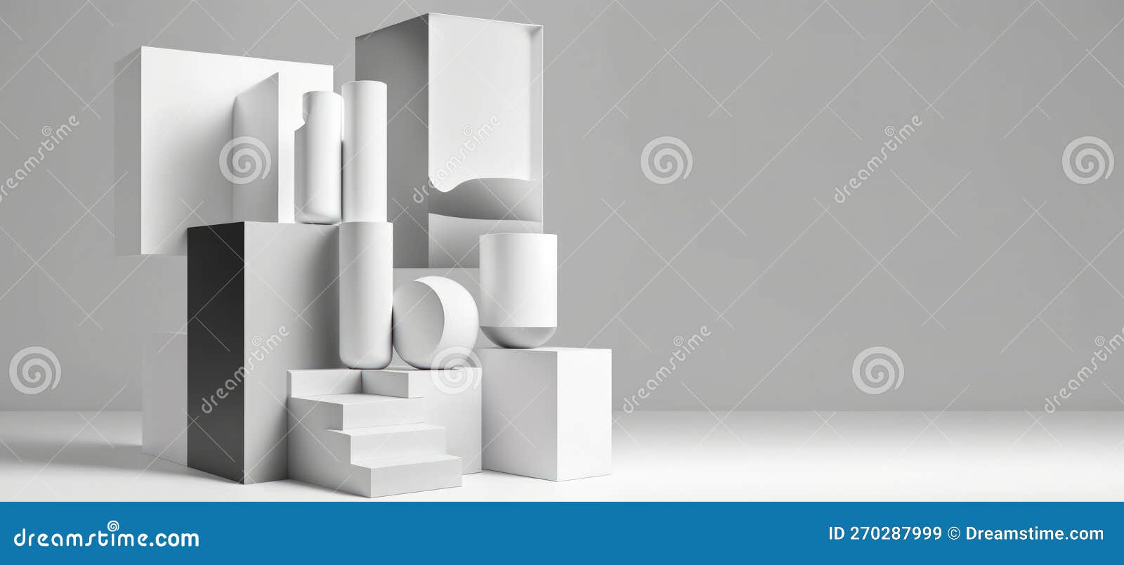 3d Rendering of an Abstract Product Display Podium Stock Illustration ...