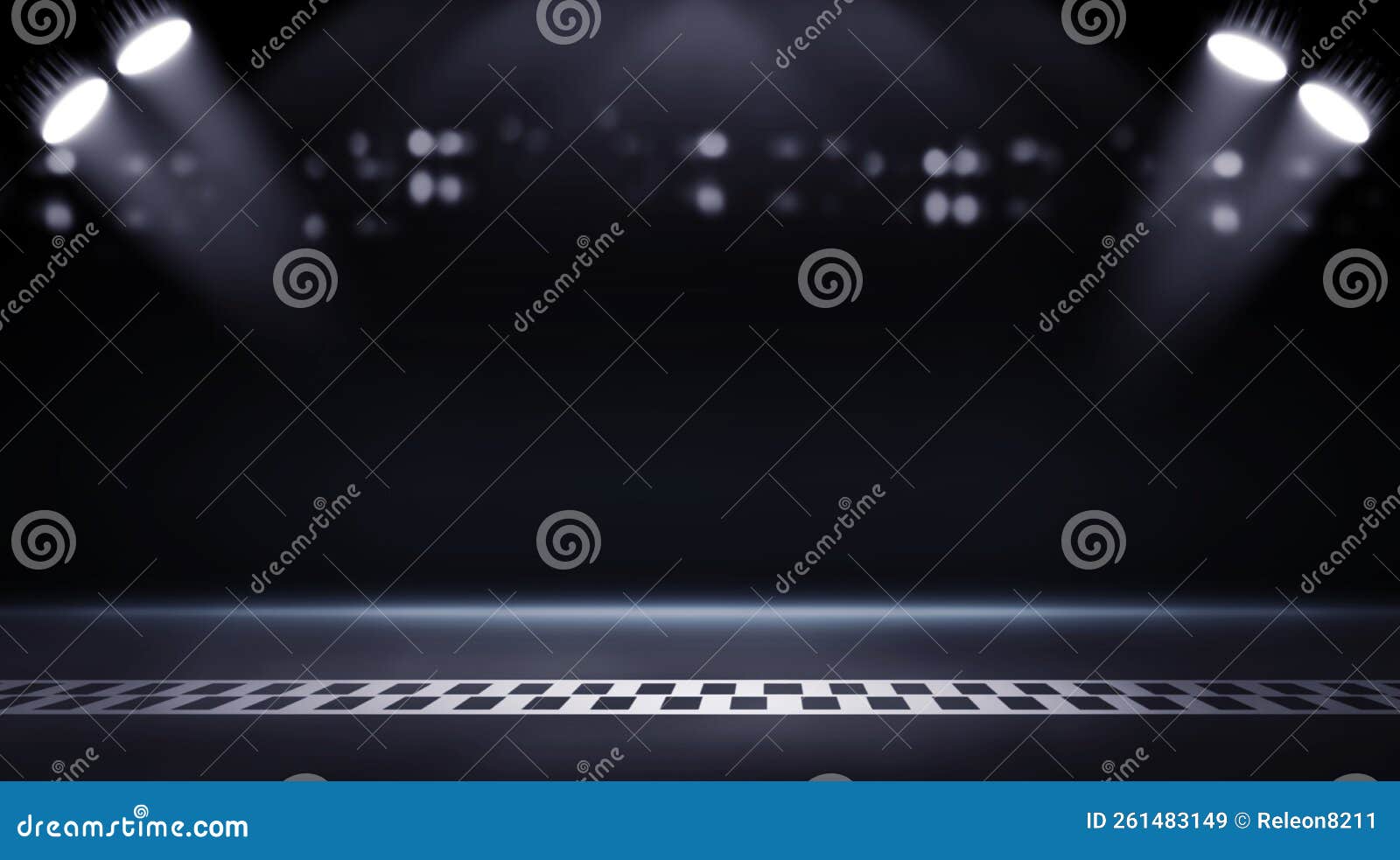3D Rendering Abstract Race Track Finish Line Racing Stock Illustration ...