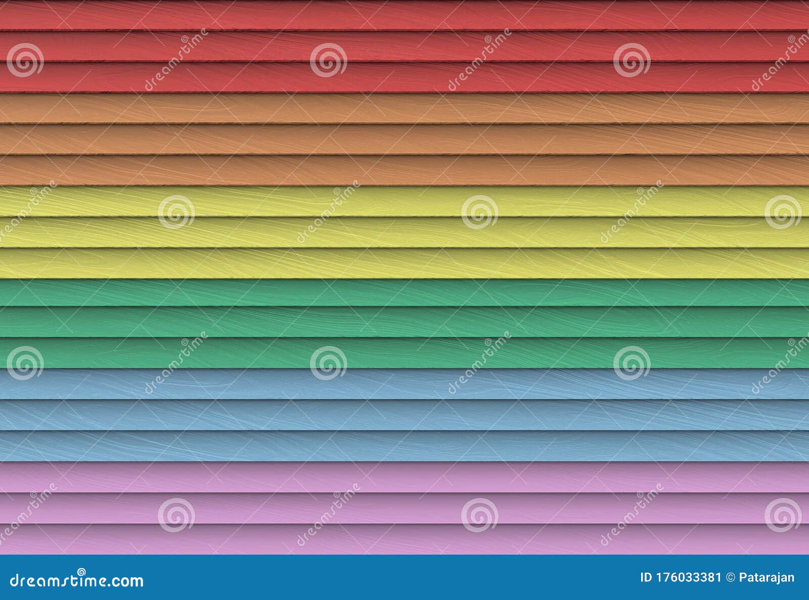 3d Rendering. Abstract Rainbow Color Horizontal Wood Panels Background ...