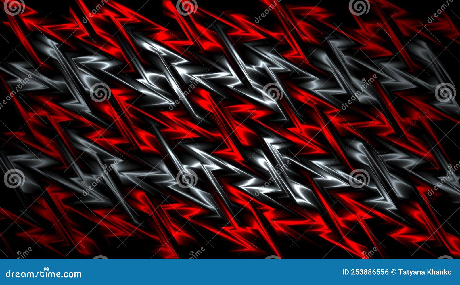 3d Rendering. Abstract Red and Black Light Pattern with the Gradient ...