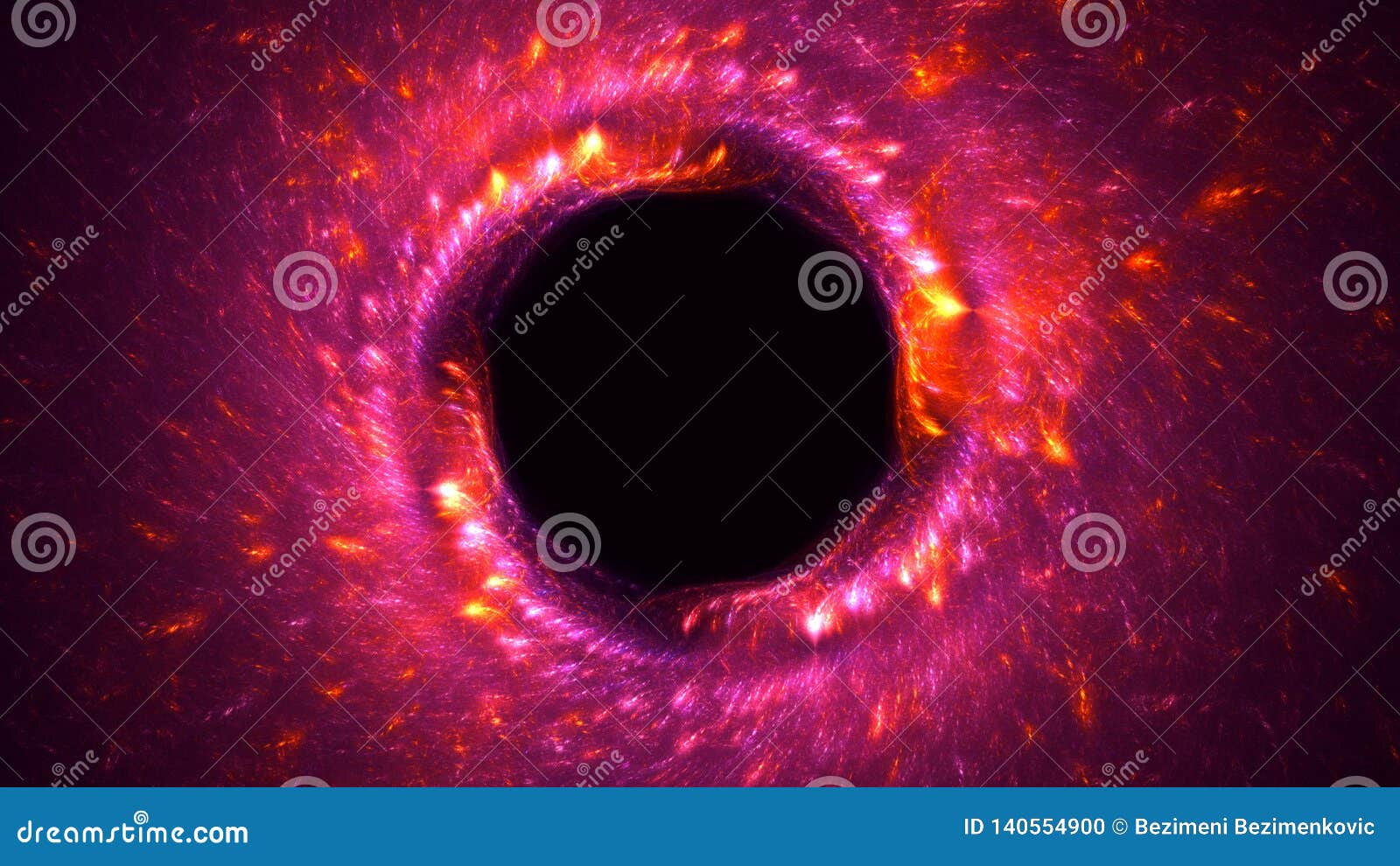 3D Rendering Abstract Round Light Background Stock Illustration ...