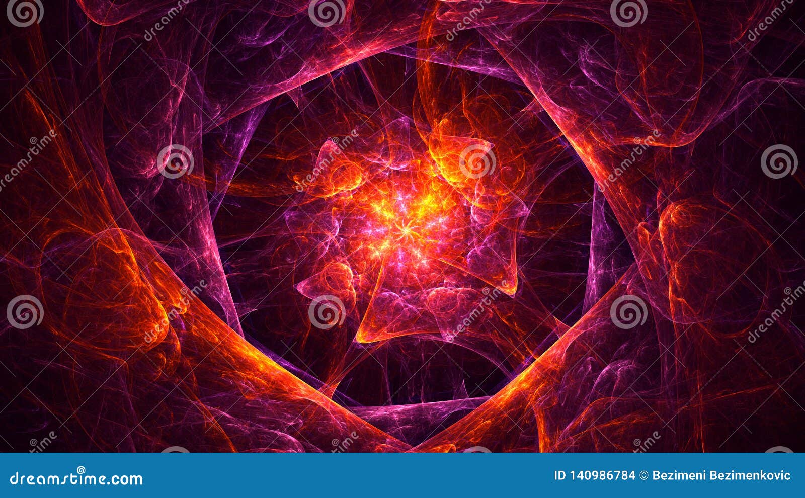 3D Rendering Abstract Round Light Background Stock Illustration ...