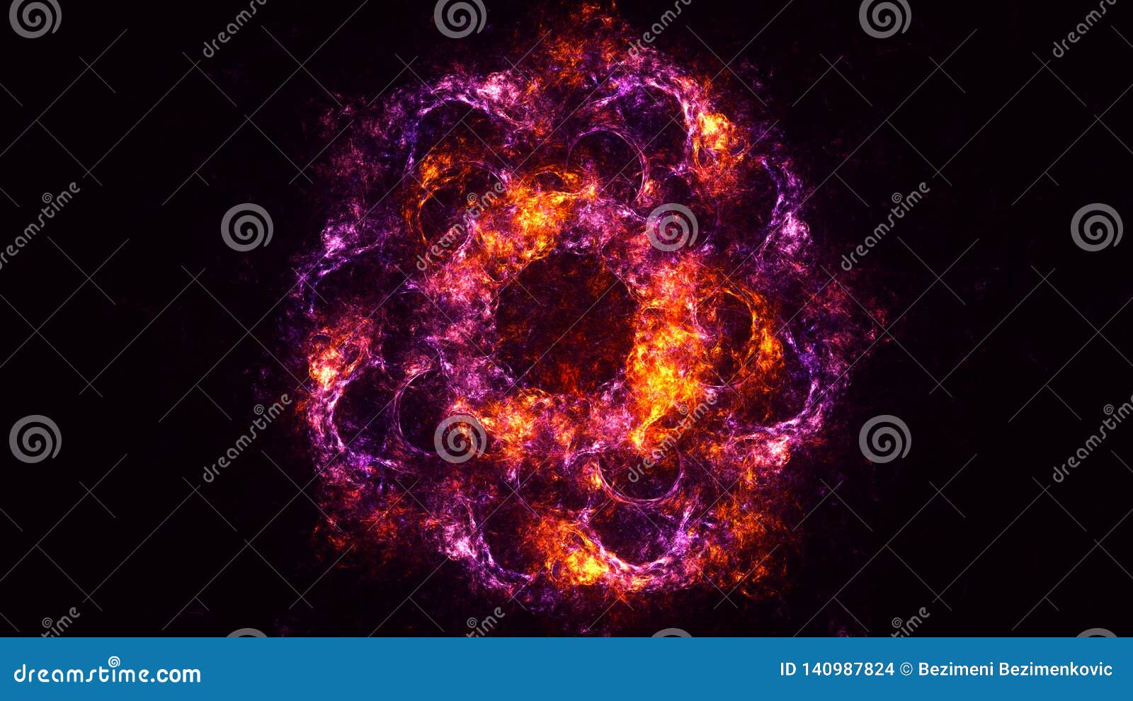 3D Rendering Abstract Round Light Background Stock Illustration ...