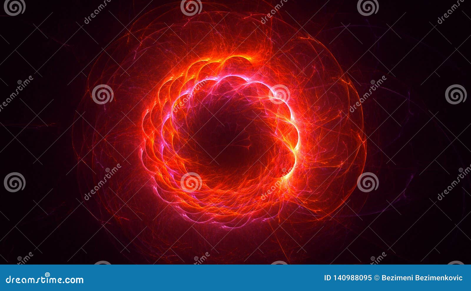 3D Rendering Abstract Round Light Background Stock Illustration ...
