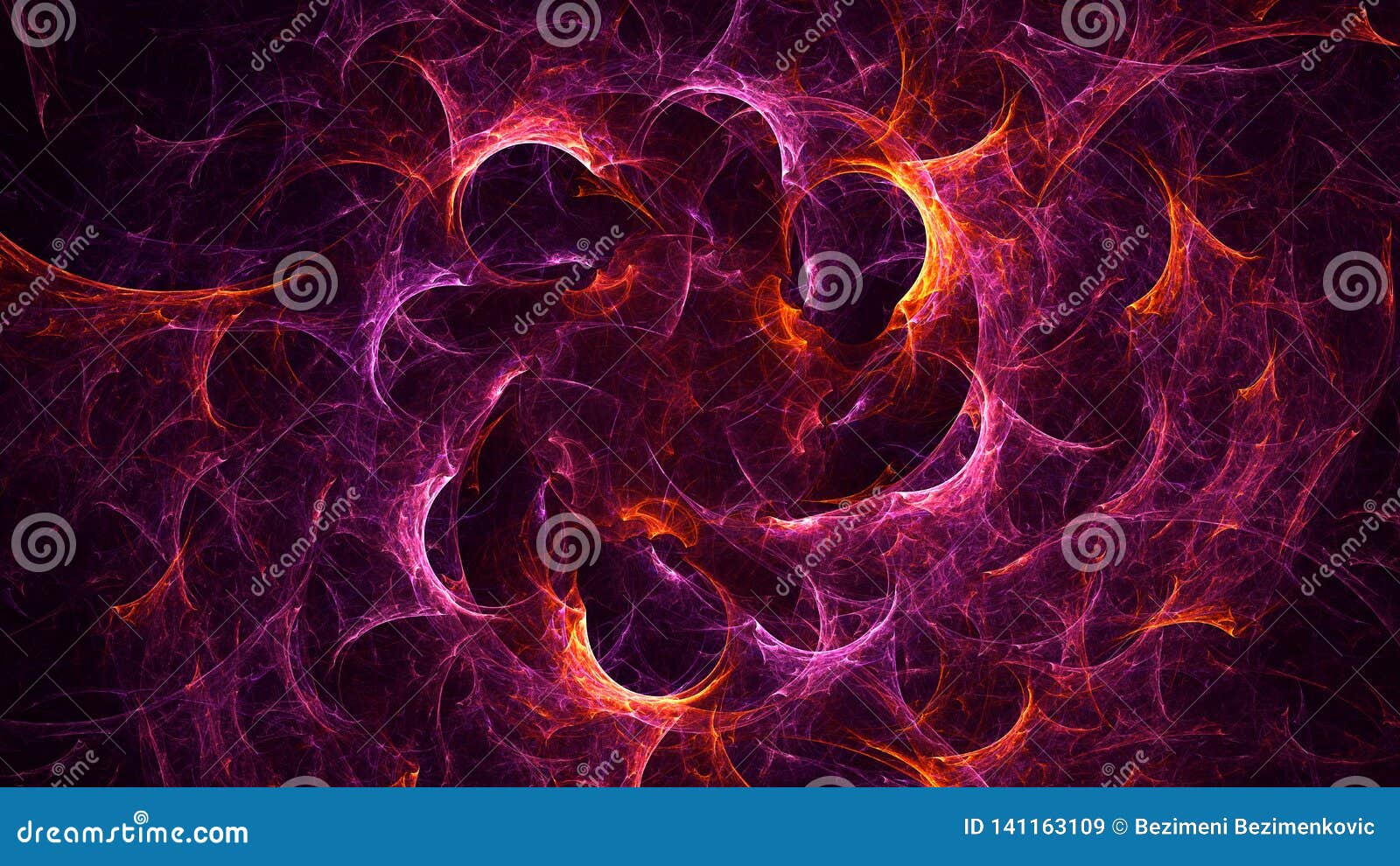 3D Rendering Abstract Round Light Background Stock Illustration ...