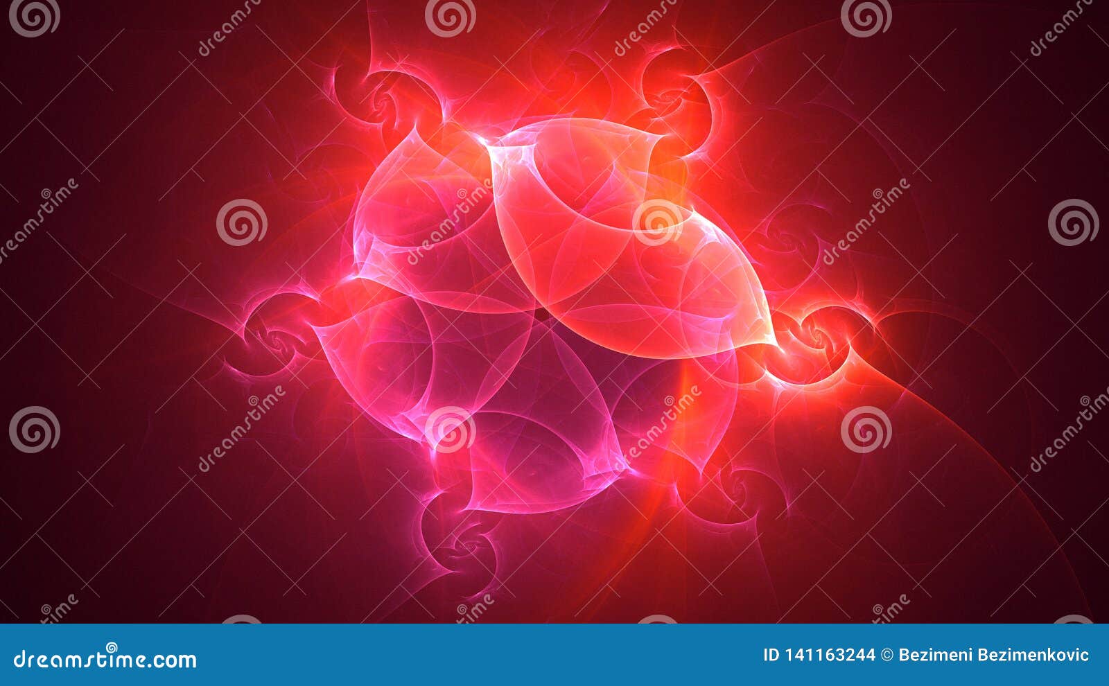 3D Rendering Abstract Round Light Background Stock Illustration ...