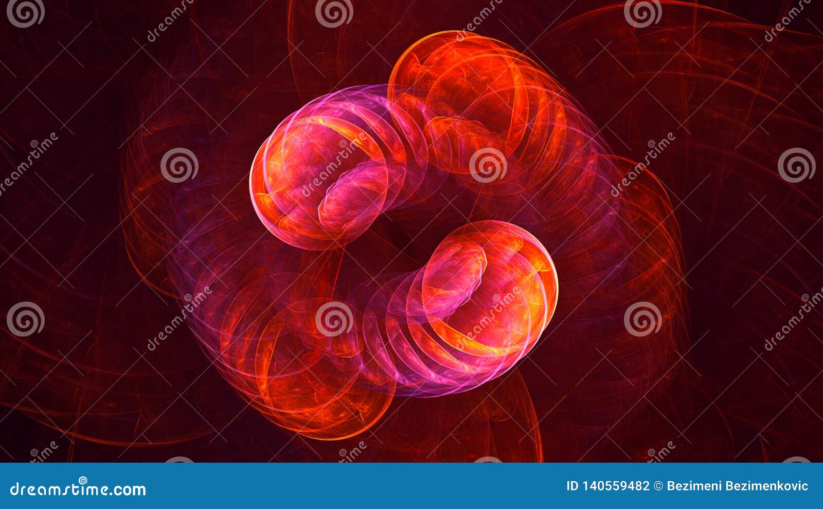 3D Rendering Abstract Round Light Background Stock Illustration ...